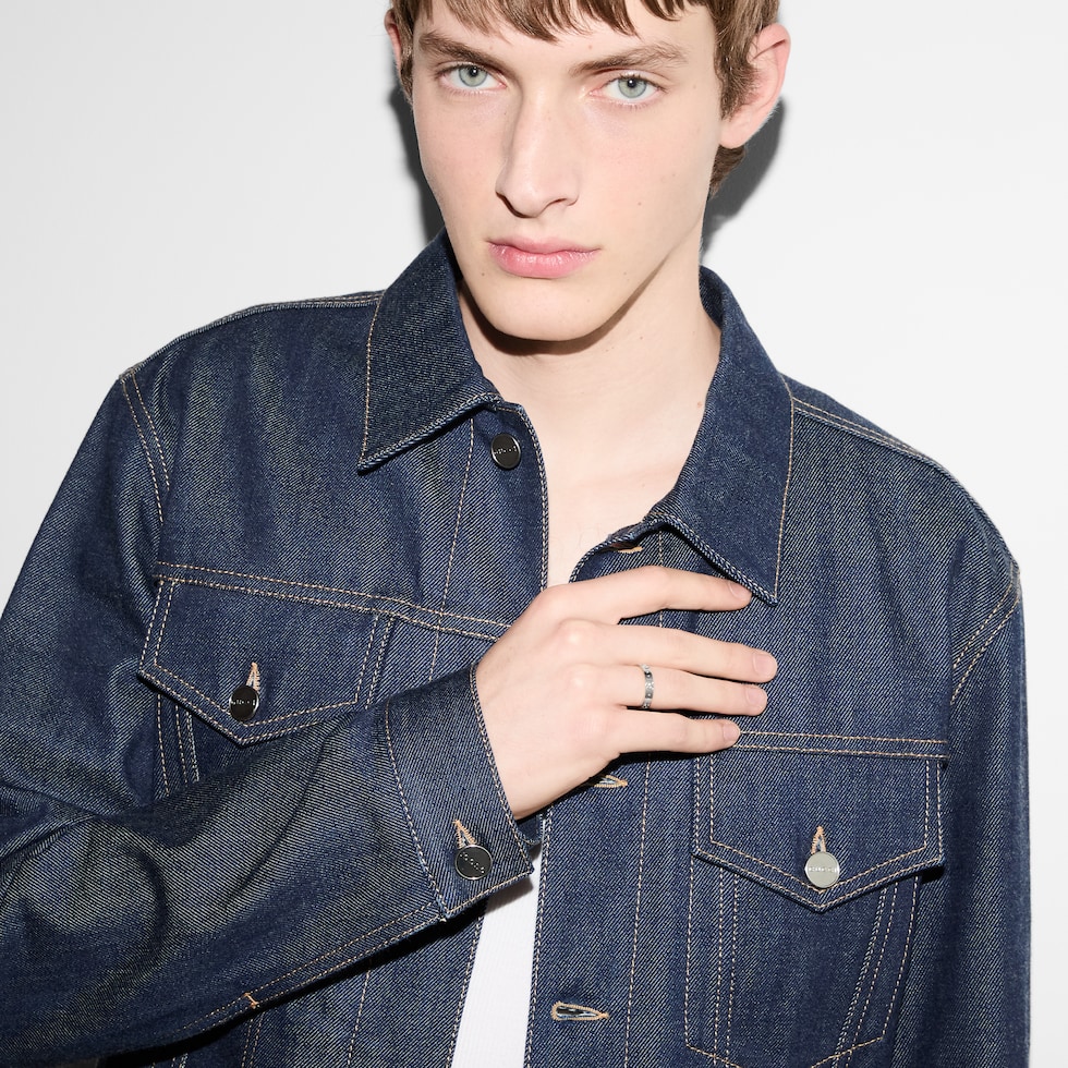 Anello Icon sottile 18 carati in oro bianco | GUCCI® IT