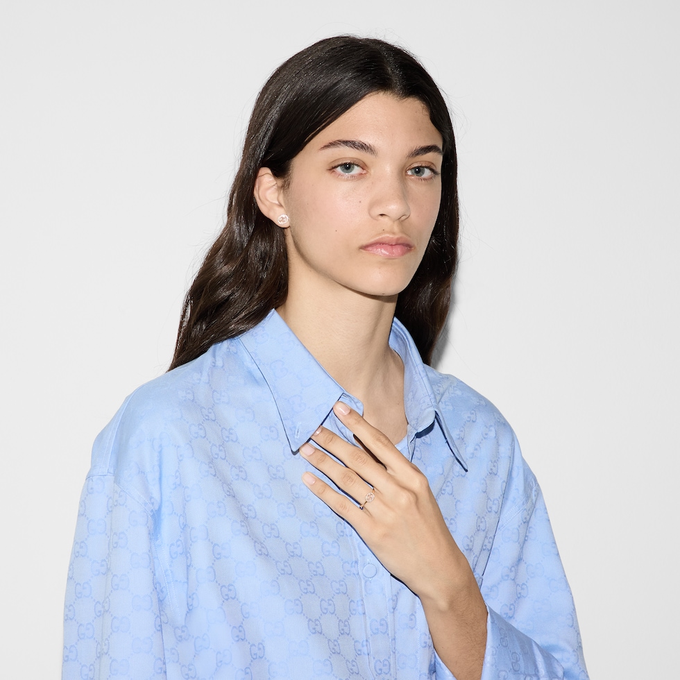 Gucci Interlocking diamond 18k ring in 18k yellow gold | GUCCI® TR