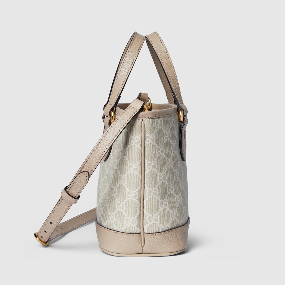 Ophidia small tote bag in beige and white GG Supreme | GUCCI® US