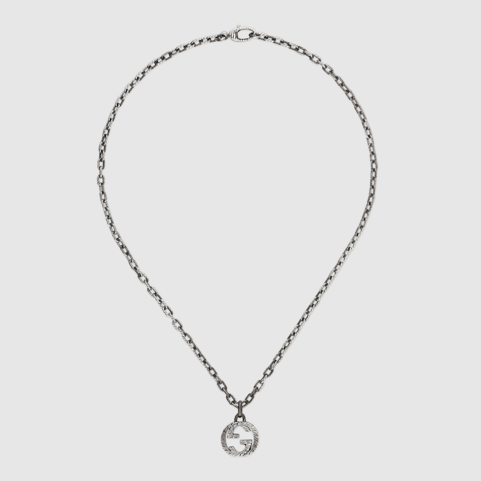 Collar Gucci Interlocking con colgante en Plata de ley 925 | GUCCI® ES