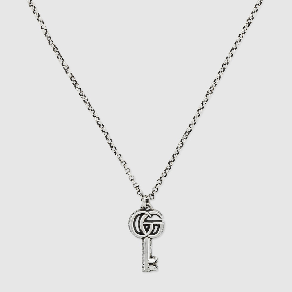Double G Key Necklace In 925 Sterling Silver | GUCCI® ZA