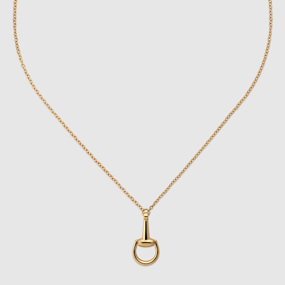18k Horsebit chain necklace in 18k yellow gold | GUCCI® US 18k Horsebit chain necklace in 18k yellow gold | GUCCI® US