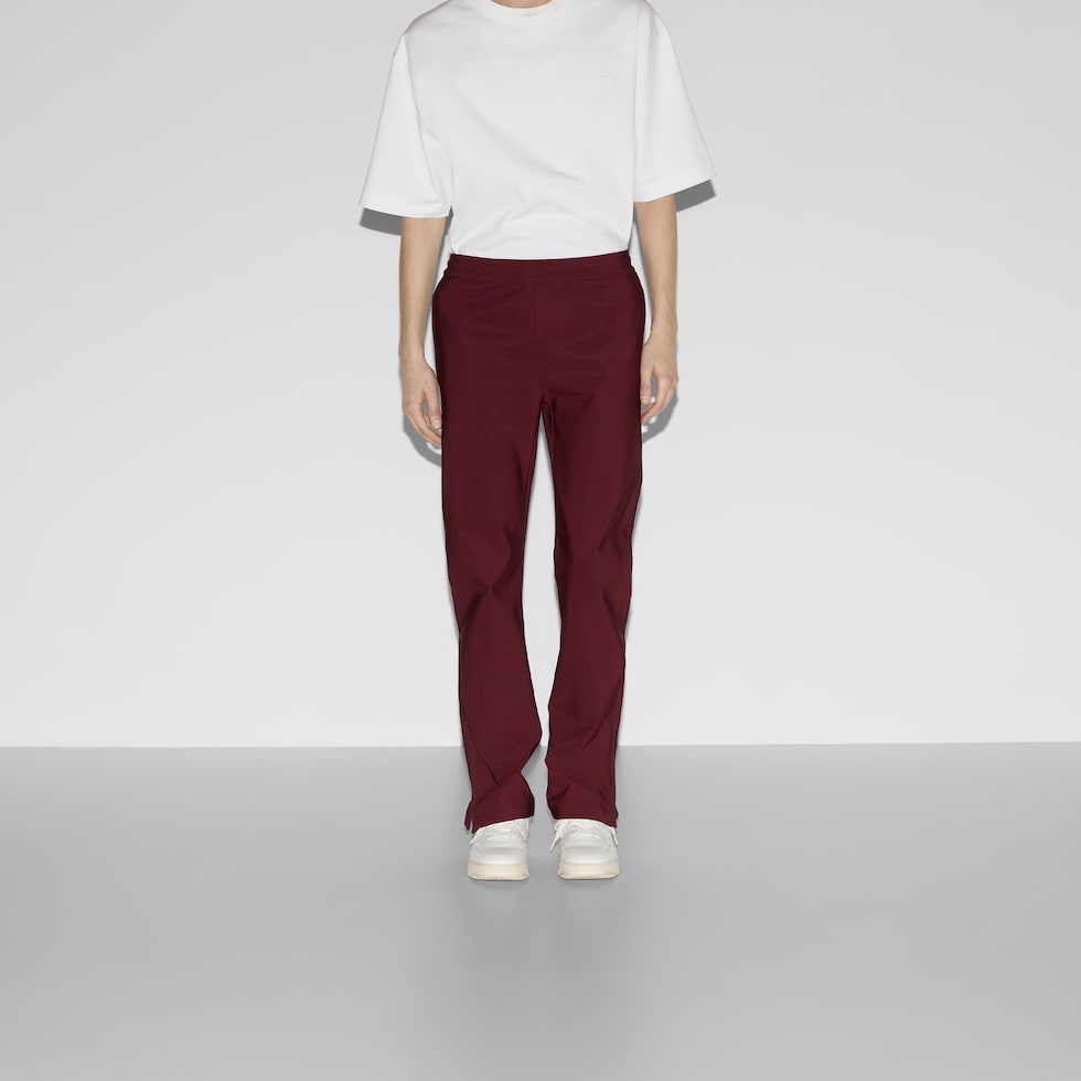 Technical jersey pants in Rosso Ancora red | GUCCI® UK