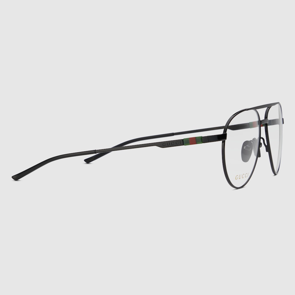 Aviator optical frame in black | GUCCI® US