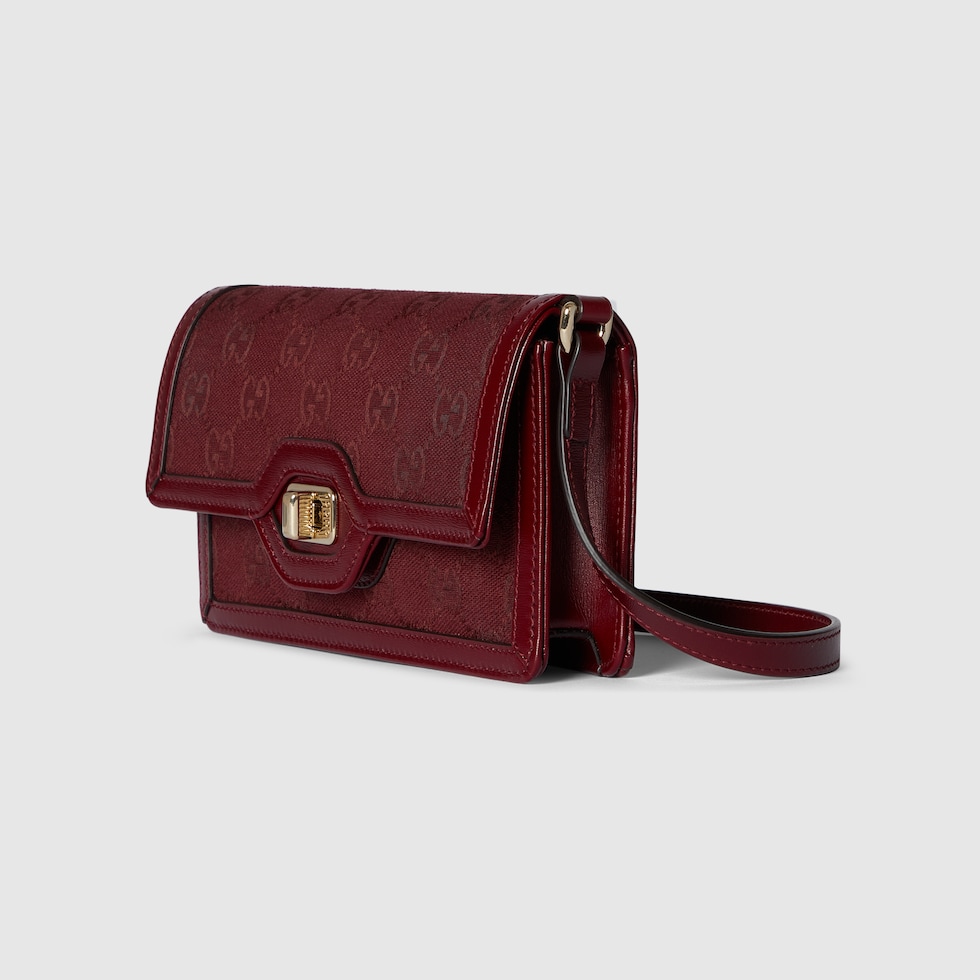 Gucci Luce mini shoulder bag in Rosso Ancora red canvas | GUCCI® 香港