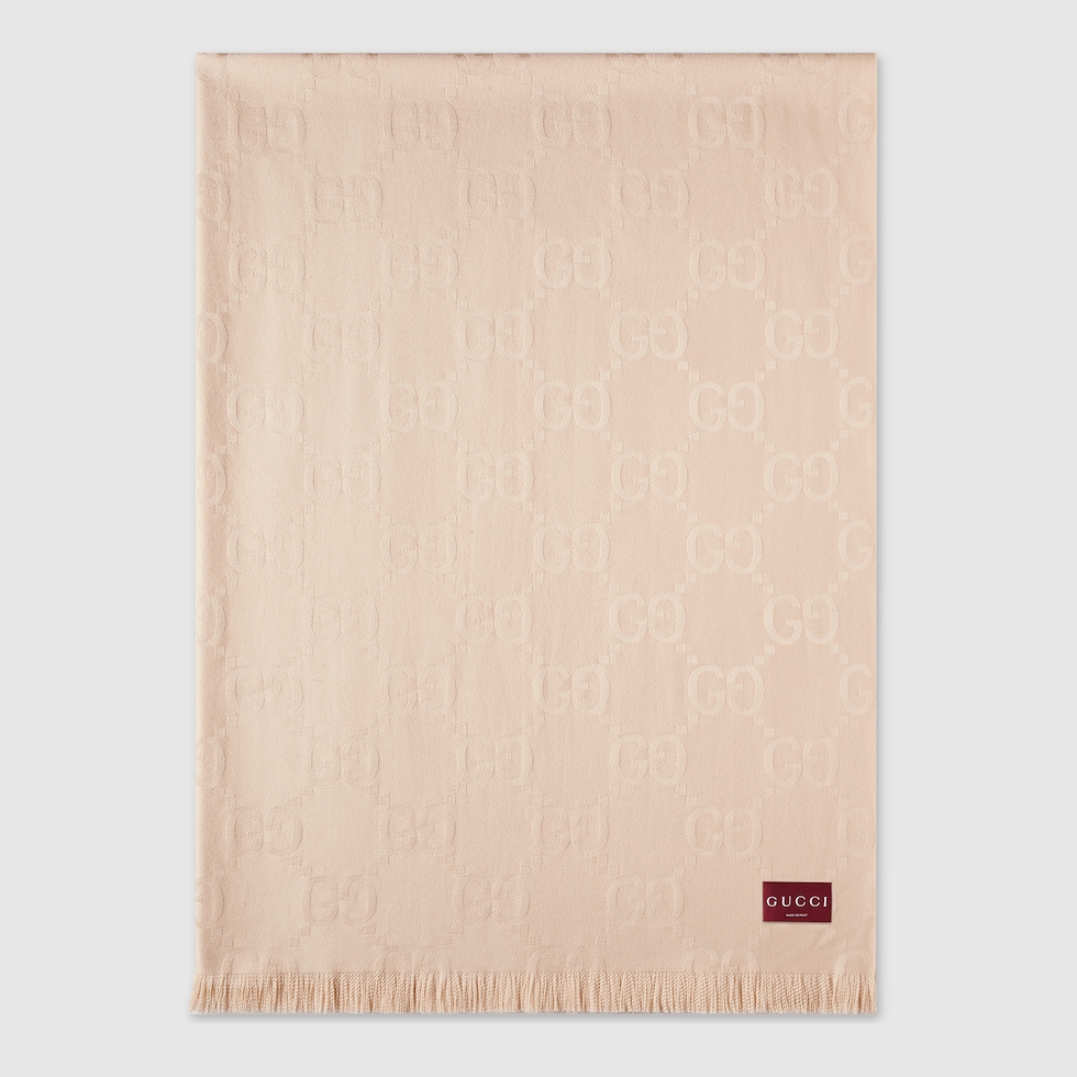 GG wool and silk blanket in ivory | GUCCI® US