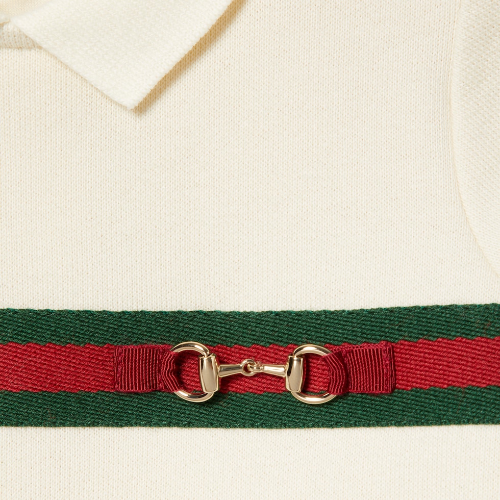 Baby cotton two-piece gift set in white | GUCCI® US