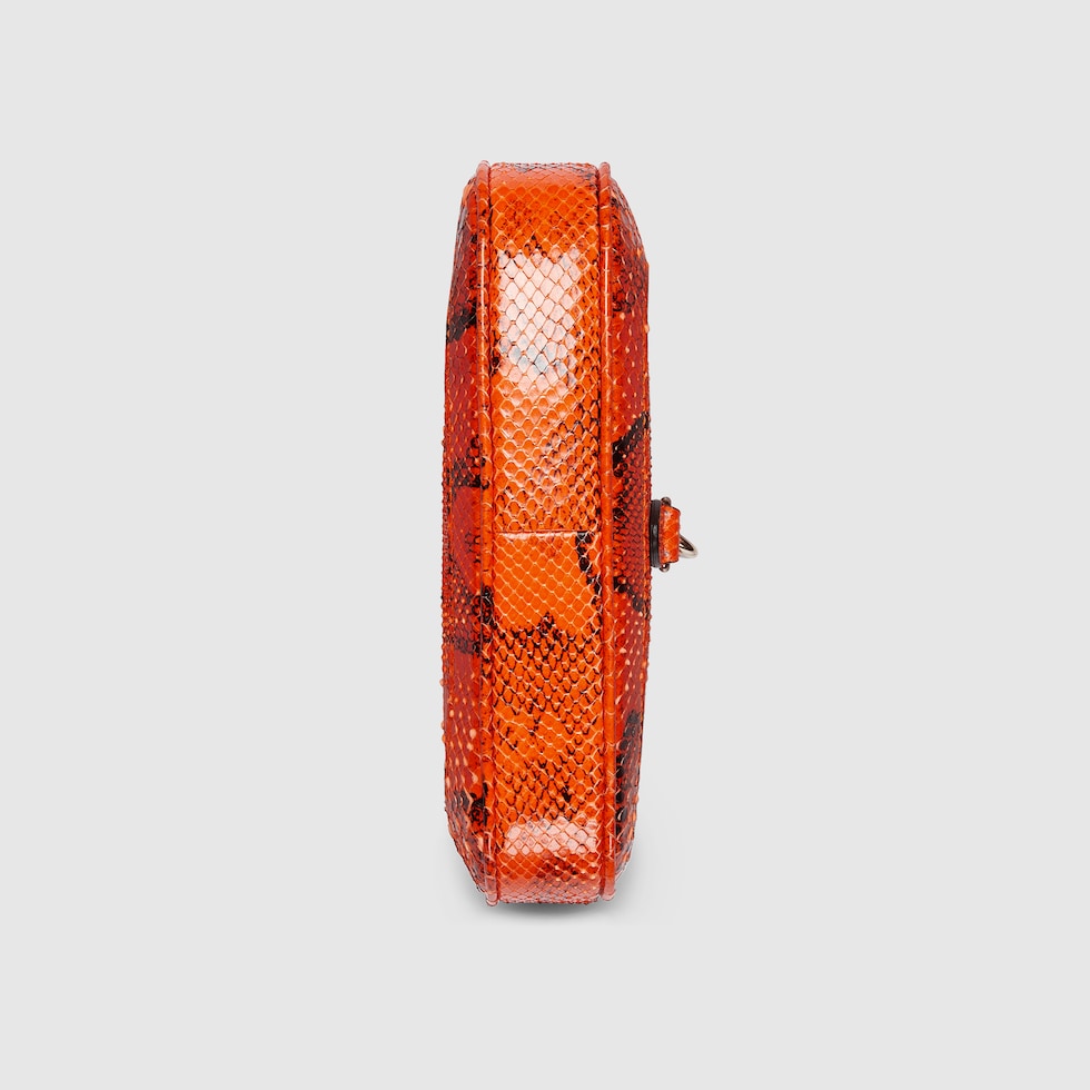 Gucci Jackie Notte python mini bag in orange | GUCCI® US