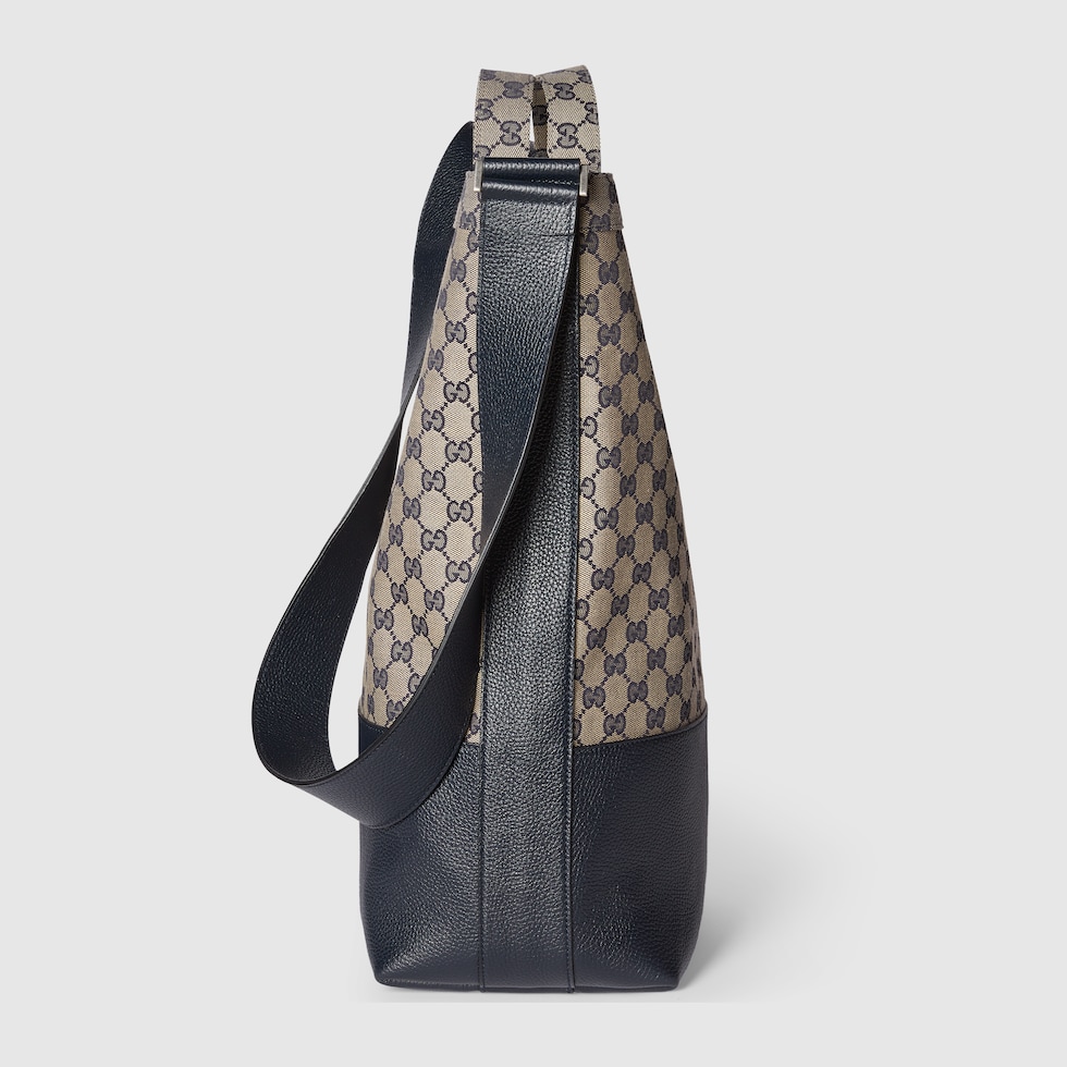 Large GG tote bag in beige and blue GG canvas | GUCCI® TH