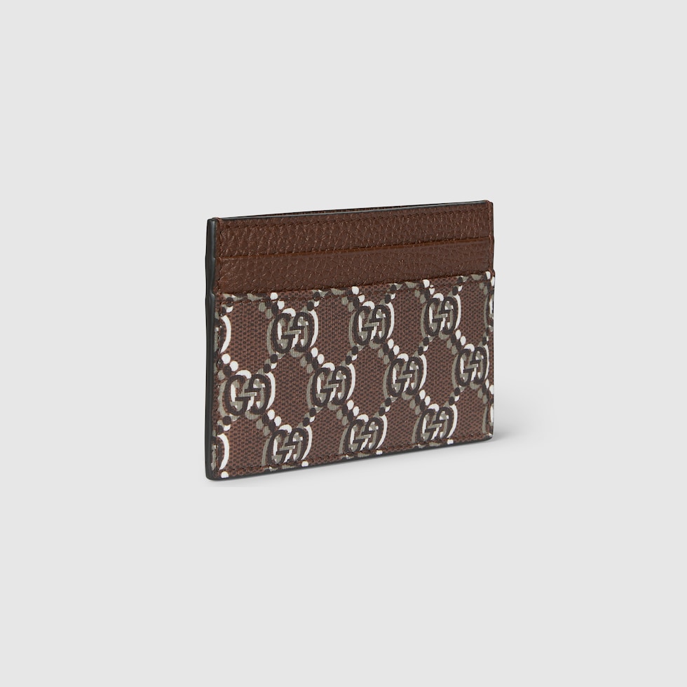 Card case with GG Shadow in brown GG Supreme | GUCCI® US Card case with GG Shadow in brown GG Supreme | GUCCI® US