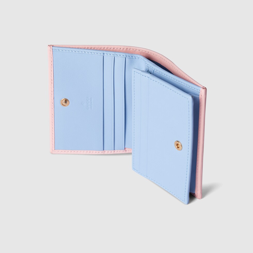 GG Marmont card case in pastel pink leather | GUCCI® PL
