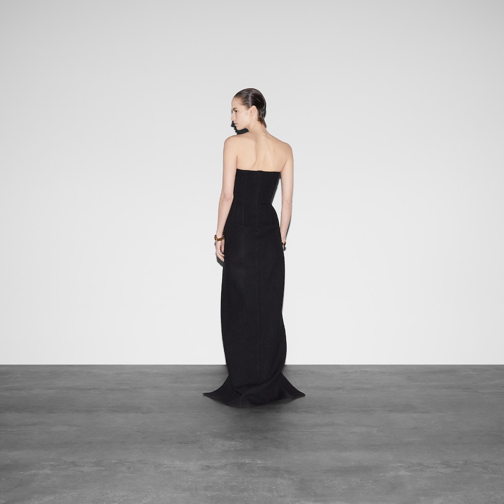 Batavia wool dress in dark grey | GUCCI® UK