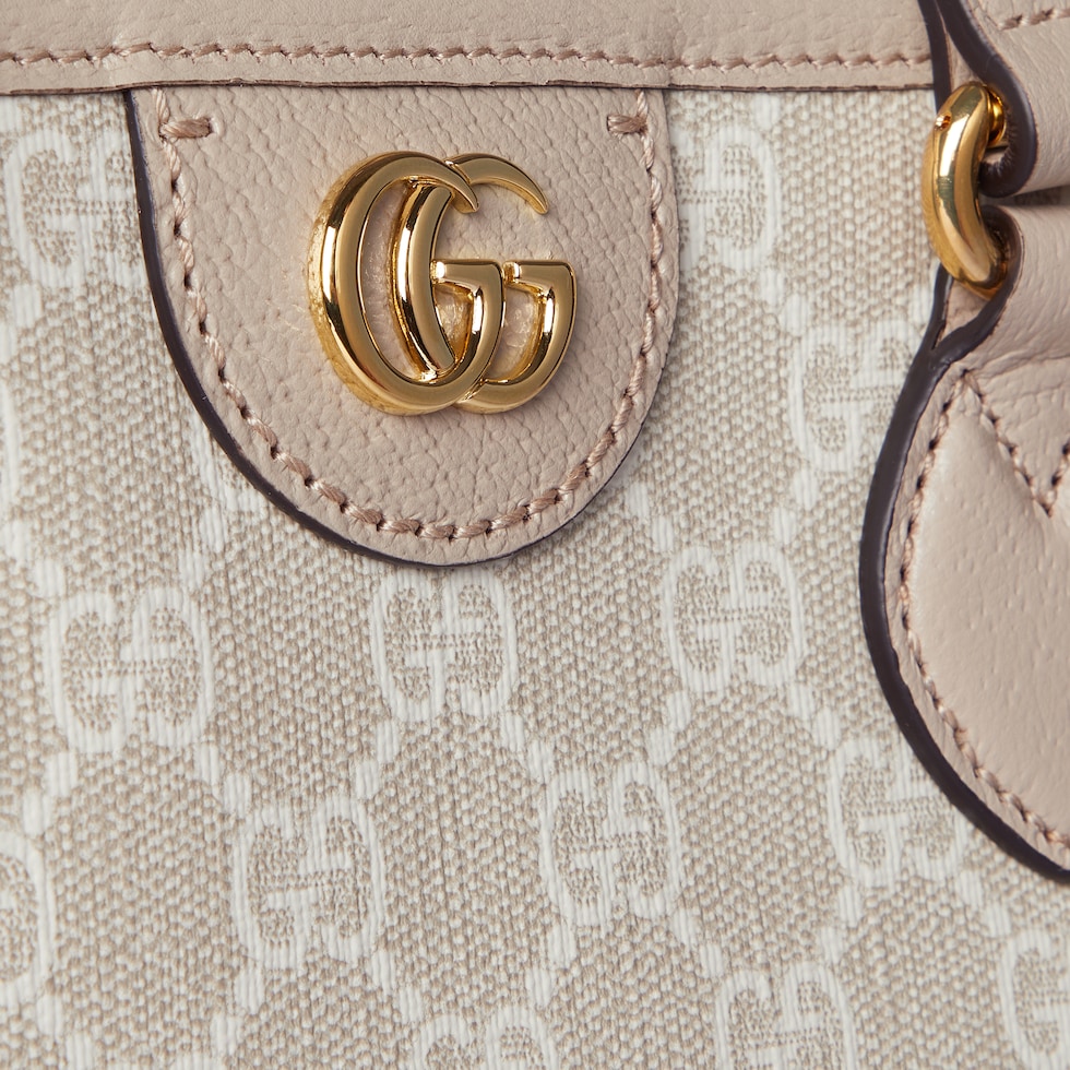 Ophidia medium tote bag in beige and white GG Supreme | GUCCI® UK