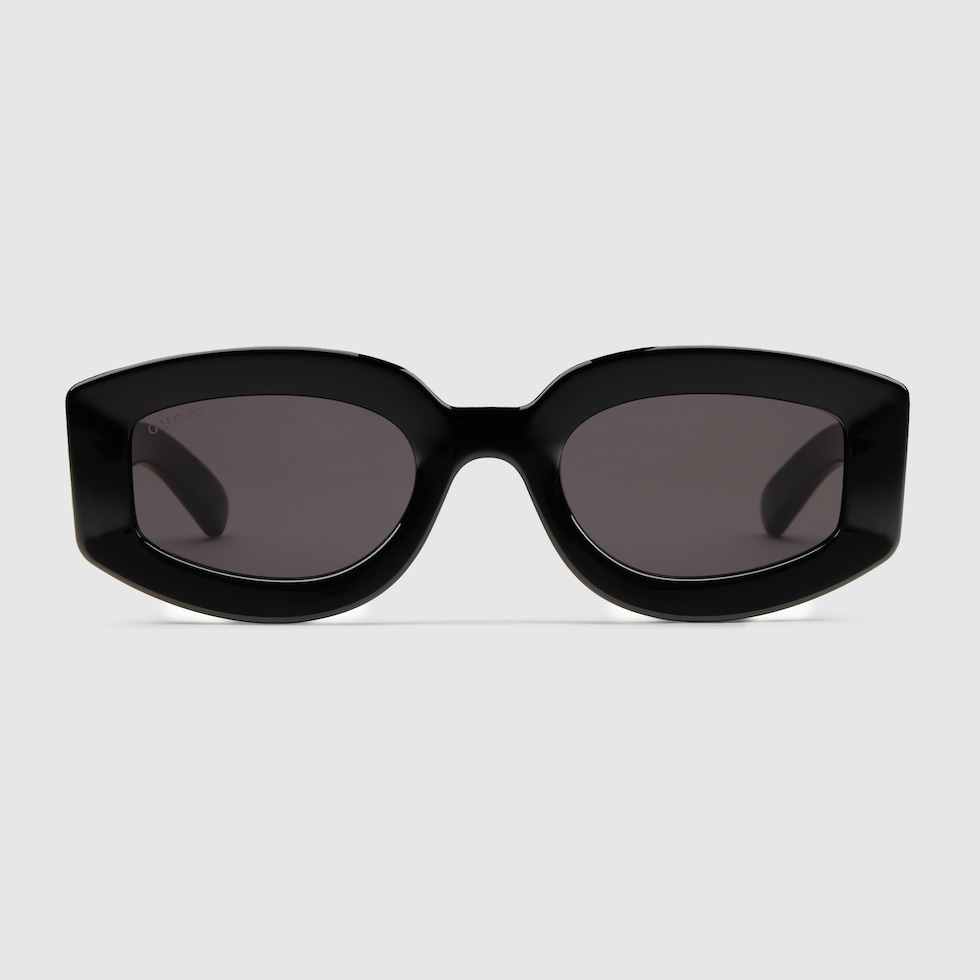 Geometric frame sunglasses in black | GUCCI® NO