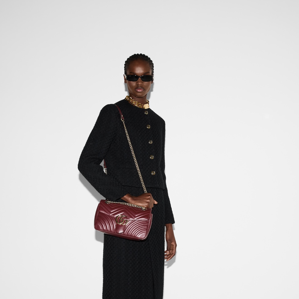 Tweed damier jacket in black | GUCCI® UK