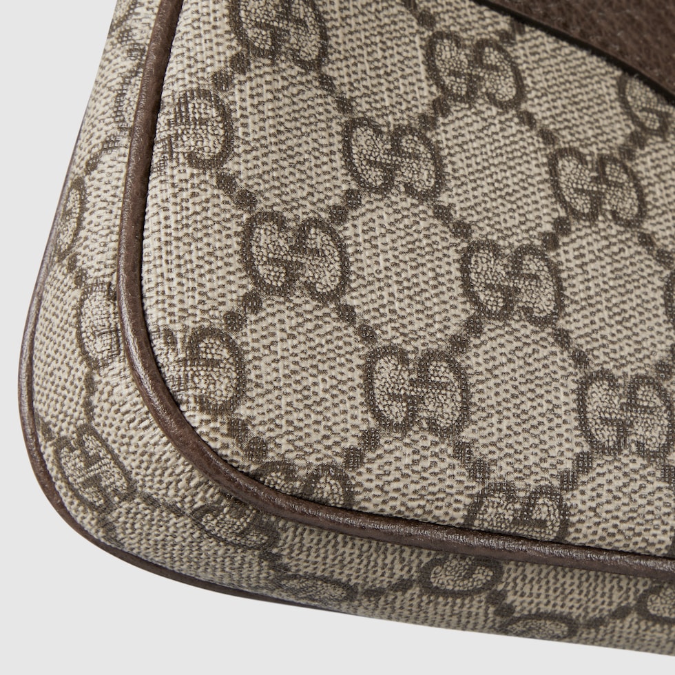 Ophidia Mini-Tasche in beige- und ebenholzfarbener Supreme | GUCCI® DE