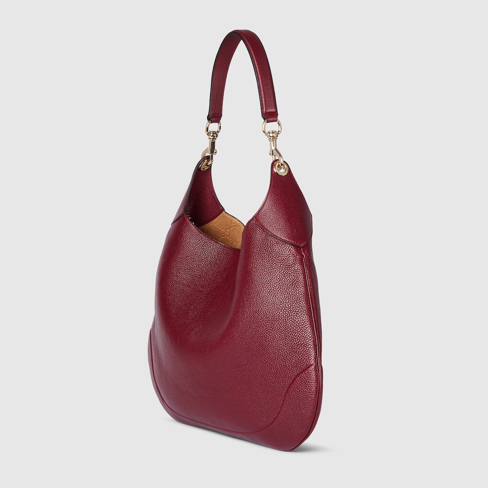 Gucci B medium shoulder bag in Rosso Ancora red leather | GUCCI® NO