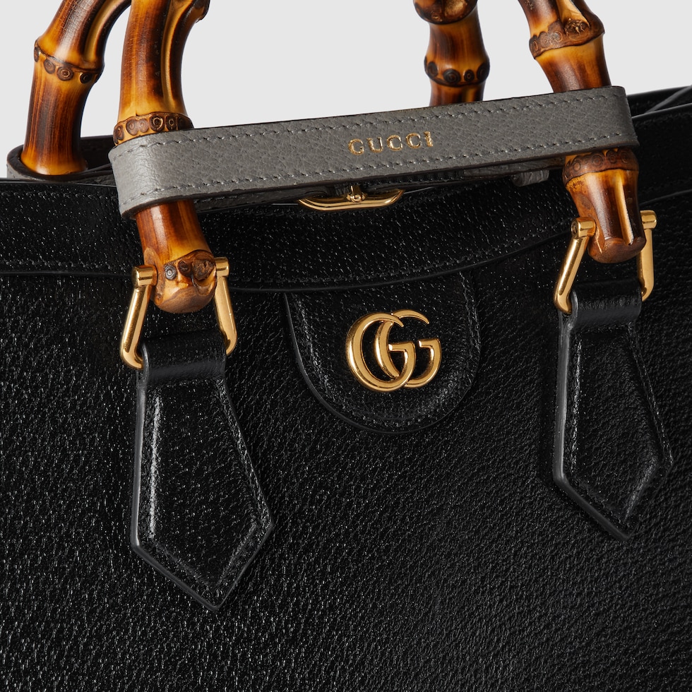Gucci Diana medium tote bag in black leather | GUCCI® US