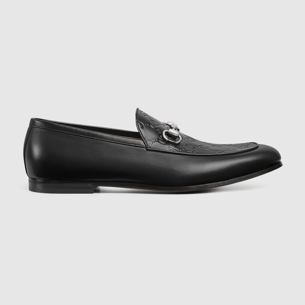 Mocassins avec détail Mors pour homme en cuir noir | GUCCI® FR
