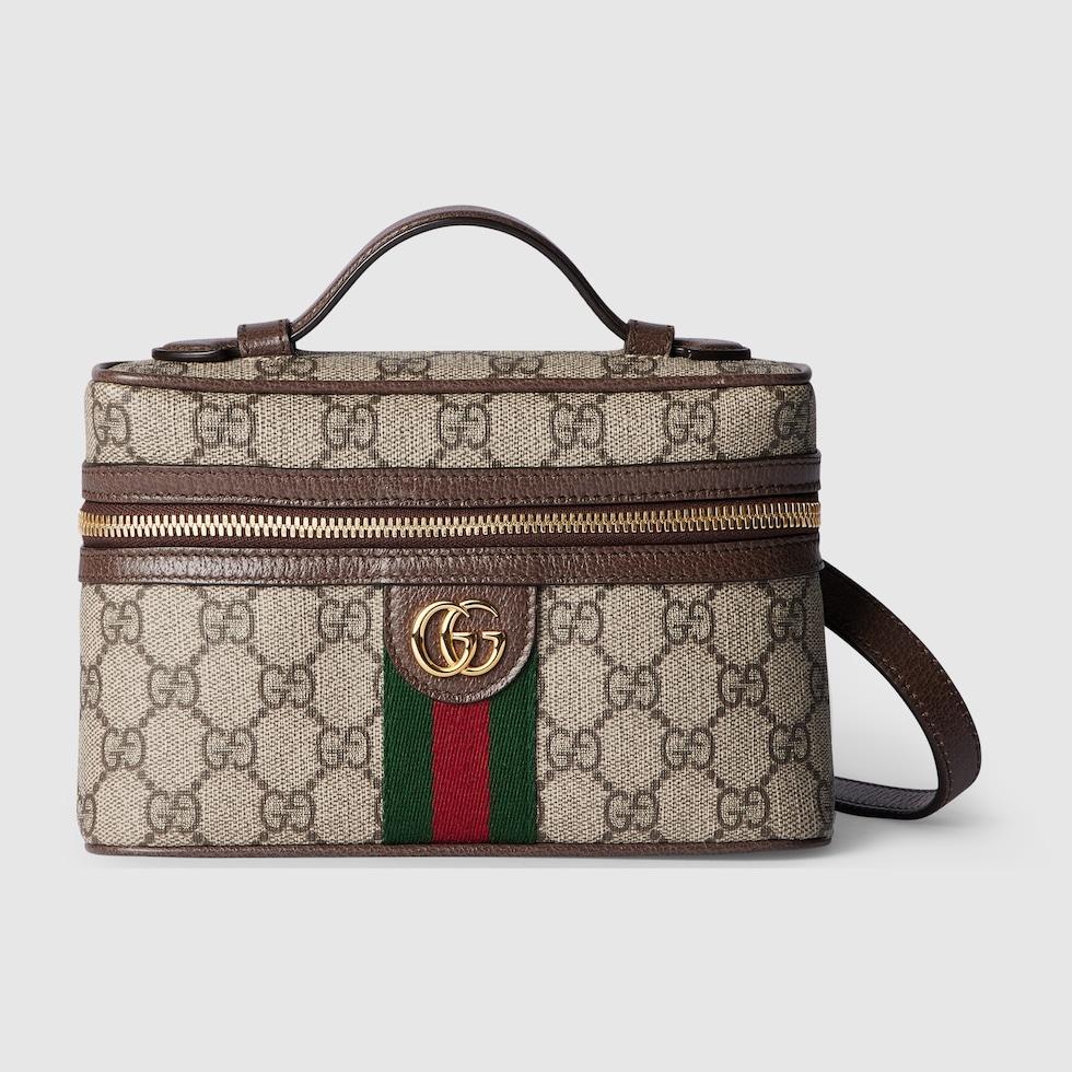 Ophidia super mini shoulder bag in beige and dark brown Supreme | GUCCI® 香港