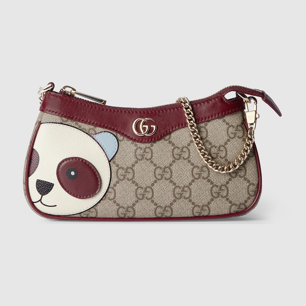 Ophidia mini bag in beige and dark brown fabric | GUCCI® US