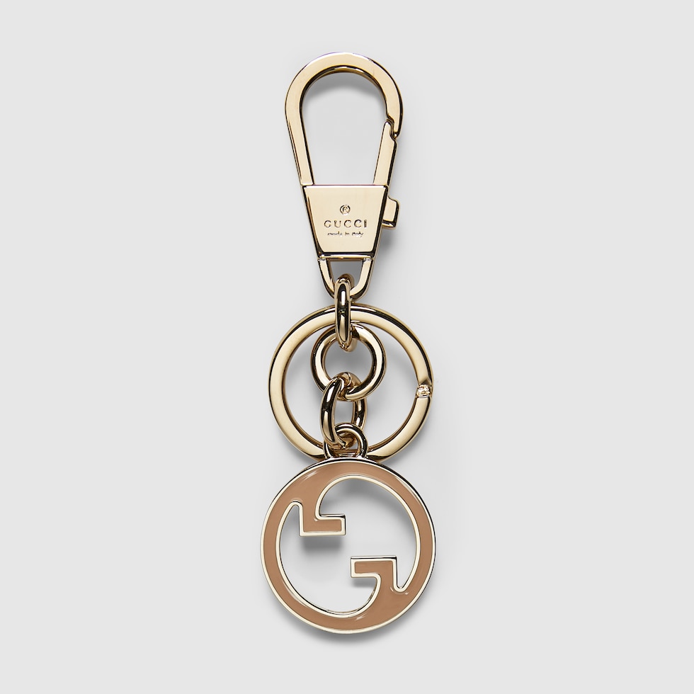 Gucci Blondie keychain in light gold-toned metal | GUCCI® AU