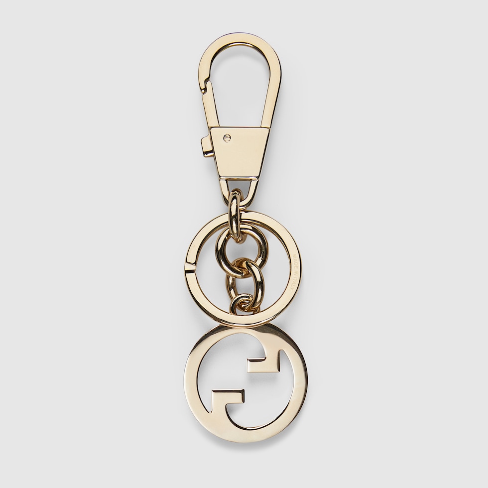 Gucci Blondie keychain in light gold-toned metal | GUCCI® SG