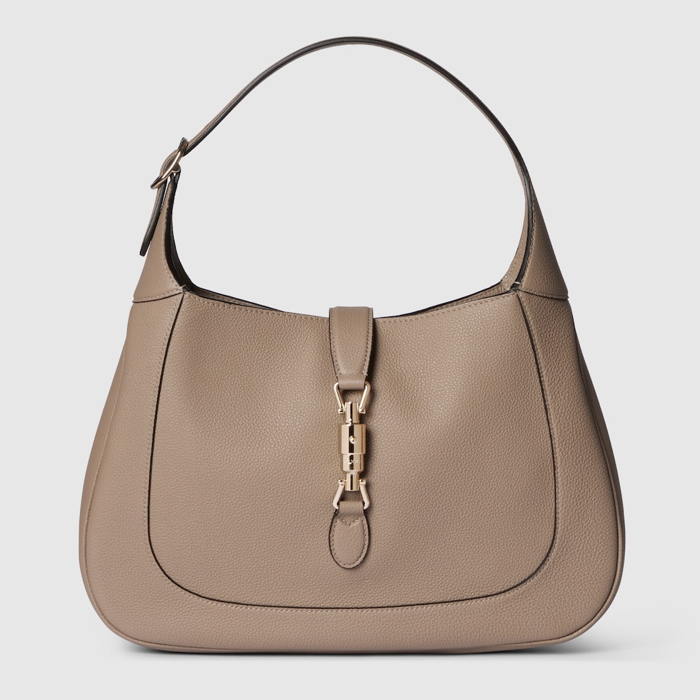 Gucci Jackie 1961 large bag in taupe leather | GUCCI® US
