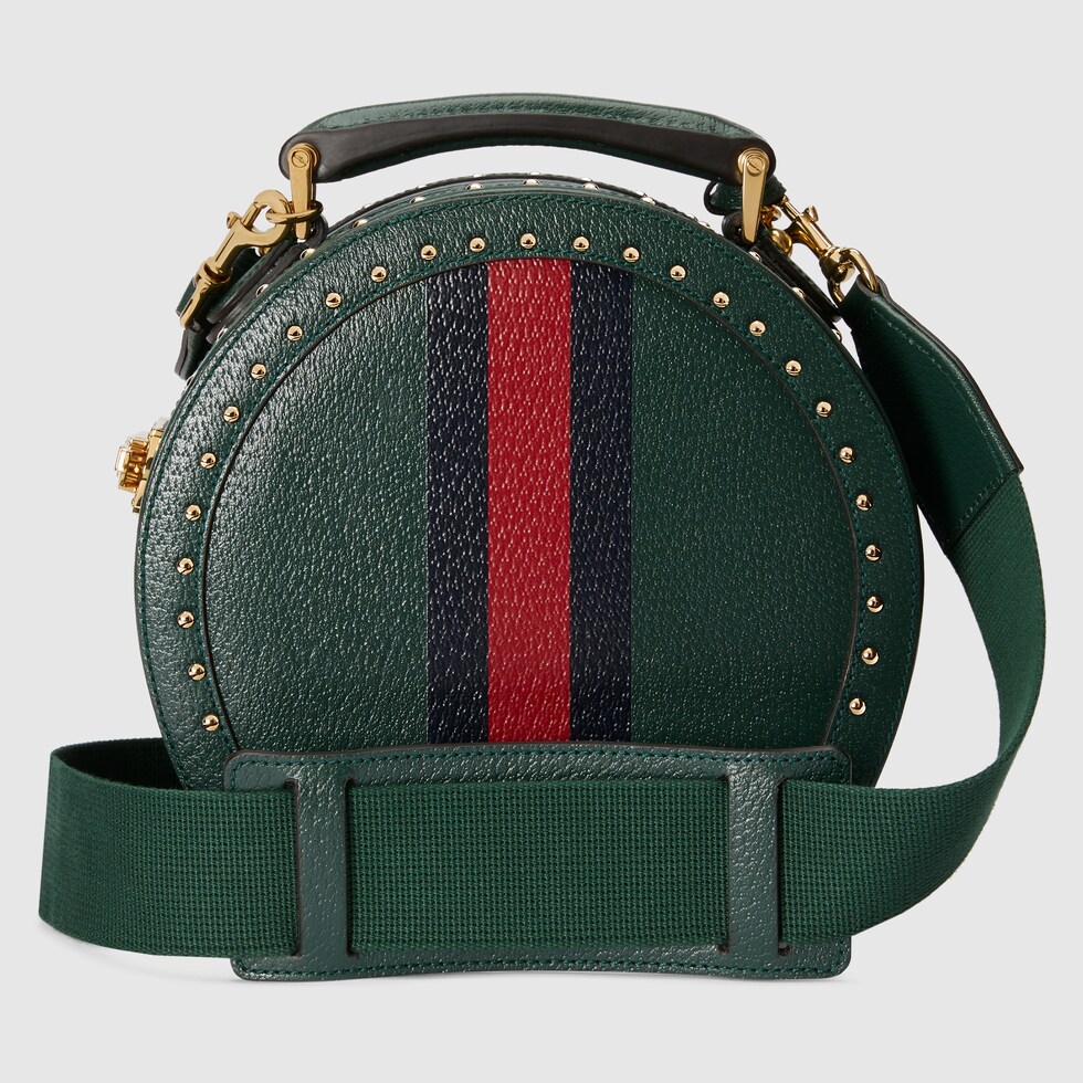 Gucci Savoy mini hat box in green leather | GUCCI® UK