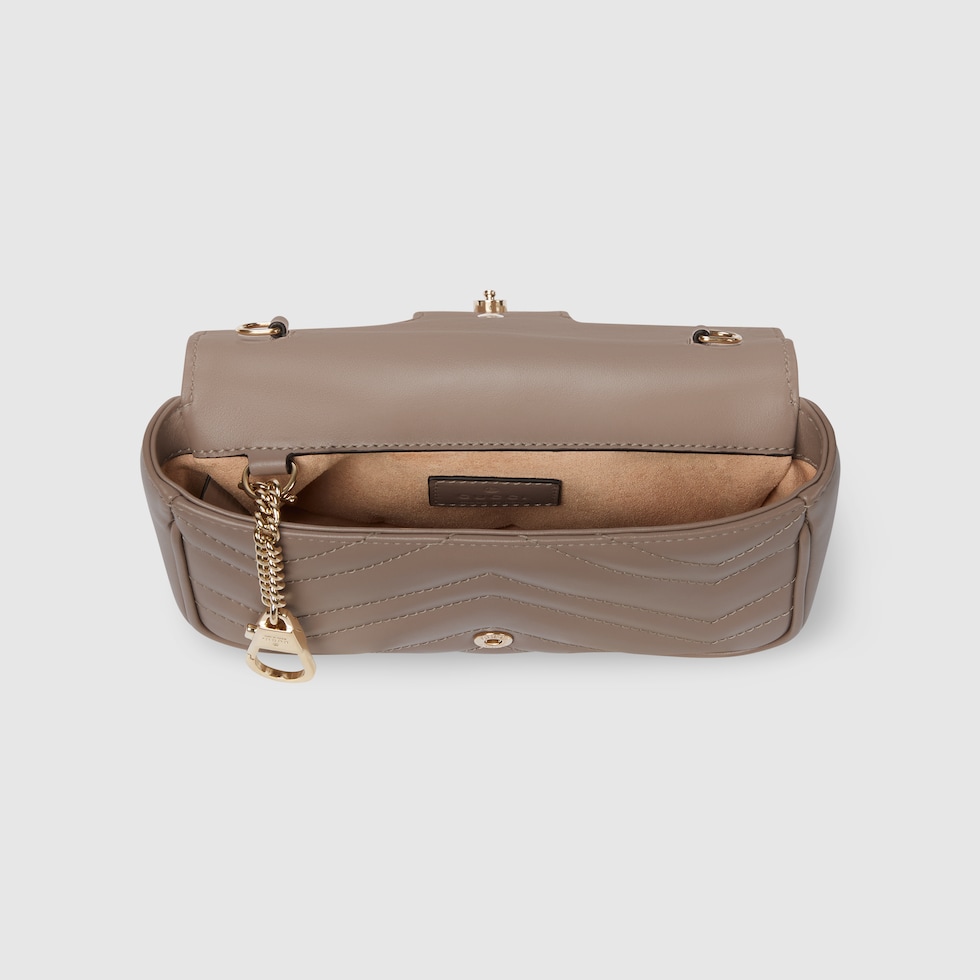 GG Marmont mini bag in taupe leather | GUCCI® Canada GG Marmont mini bag in taupe leather | GUCCI® Canada