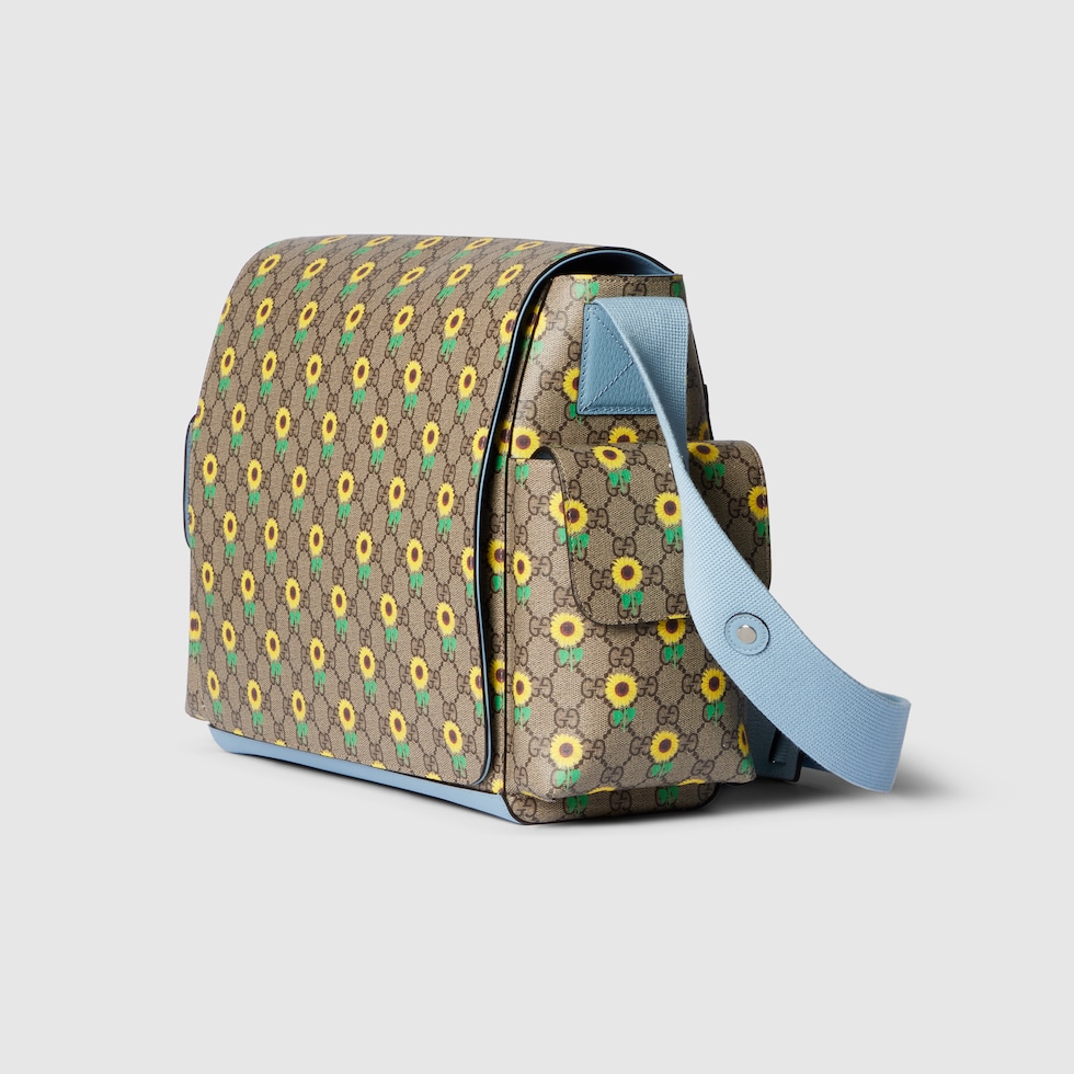 Large changing bag in beige and dark brown | GUCCI® US