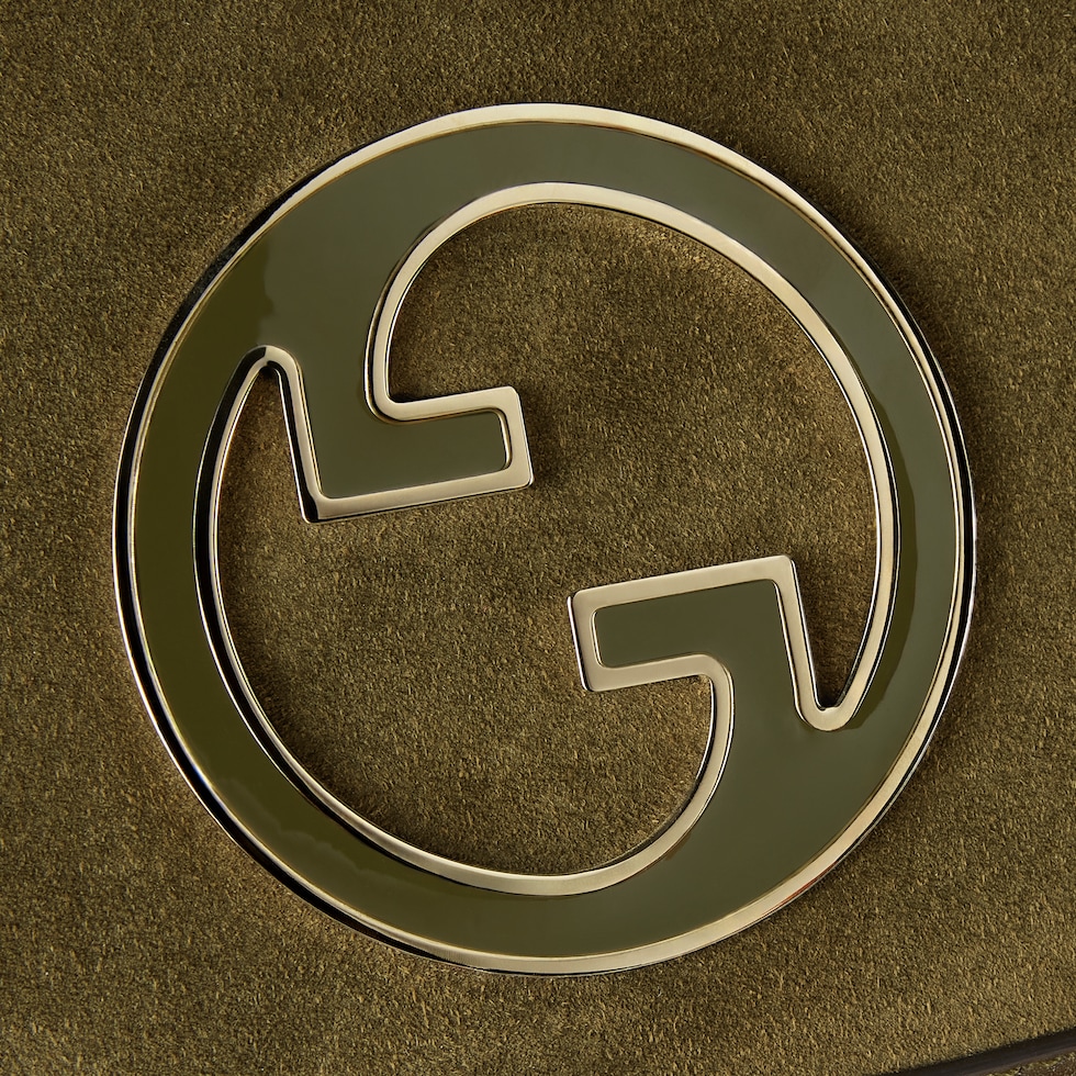 Gucci Blondie small shoulder bag in dark green suede | GUCCI® ZA