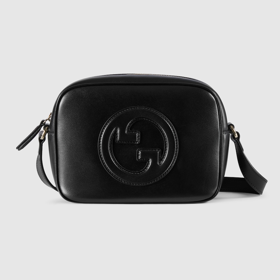 Gucci Blondie mini shoulder bag in black leather | GUCCI® TH