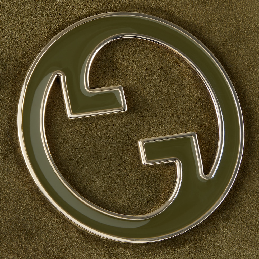 Gucci Blondie medium top handle bag in dark green suede | GUCCI® SG