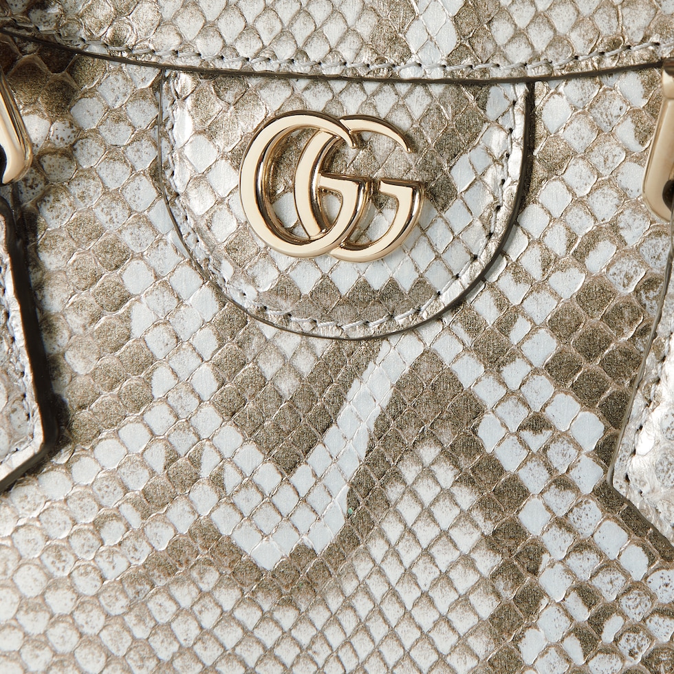 Gucci Diana mini python tote bag in grey | GUCCI® AE