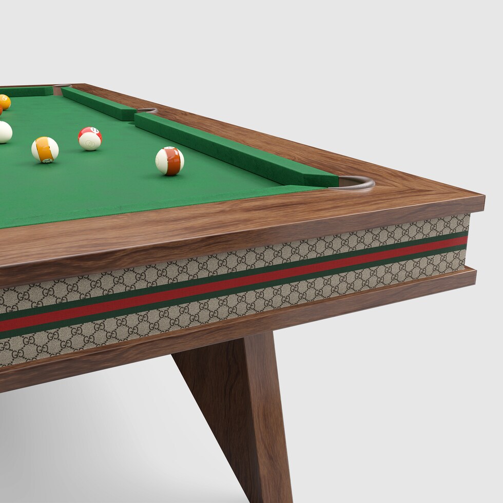 Pool table in beige and ebony GG Supreme | GUCCI® US