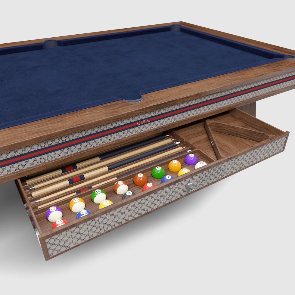 Pool table in beige and blue GG Supreme | GUCCI® US