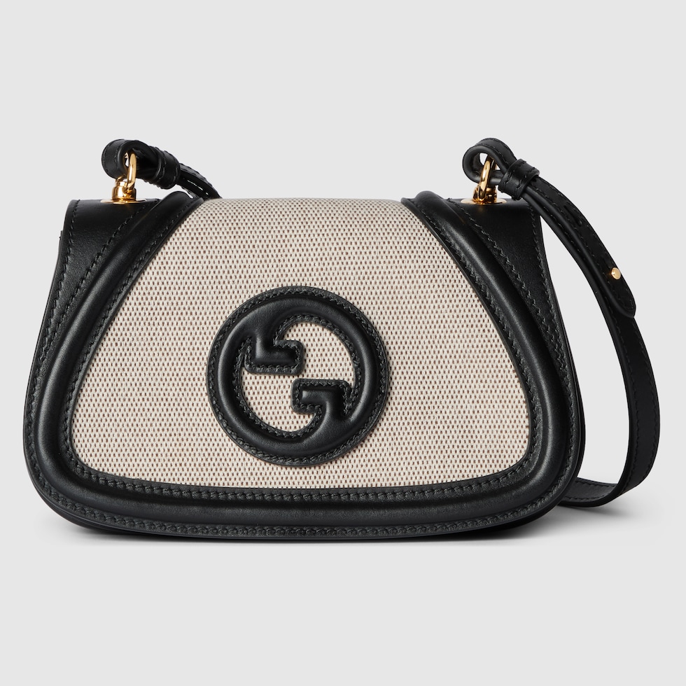 Gucci Blondie mini shoulder bag in natural canvas | GUCCI® TR