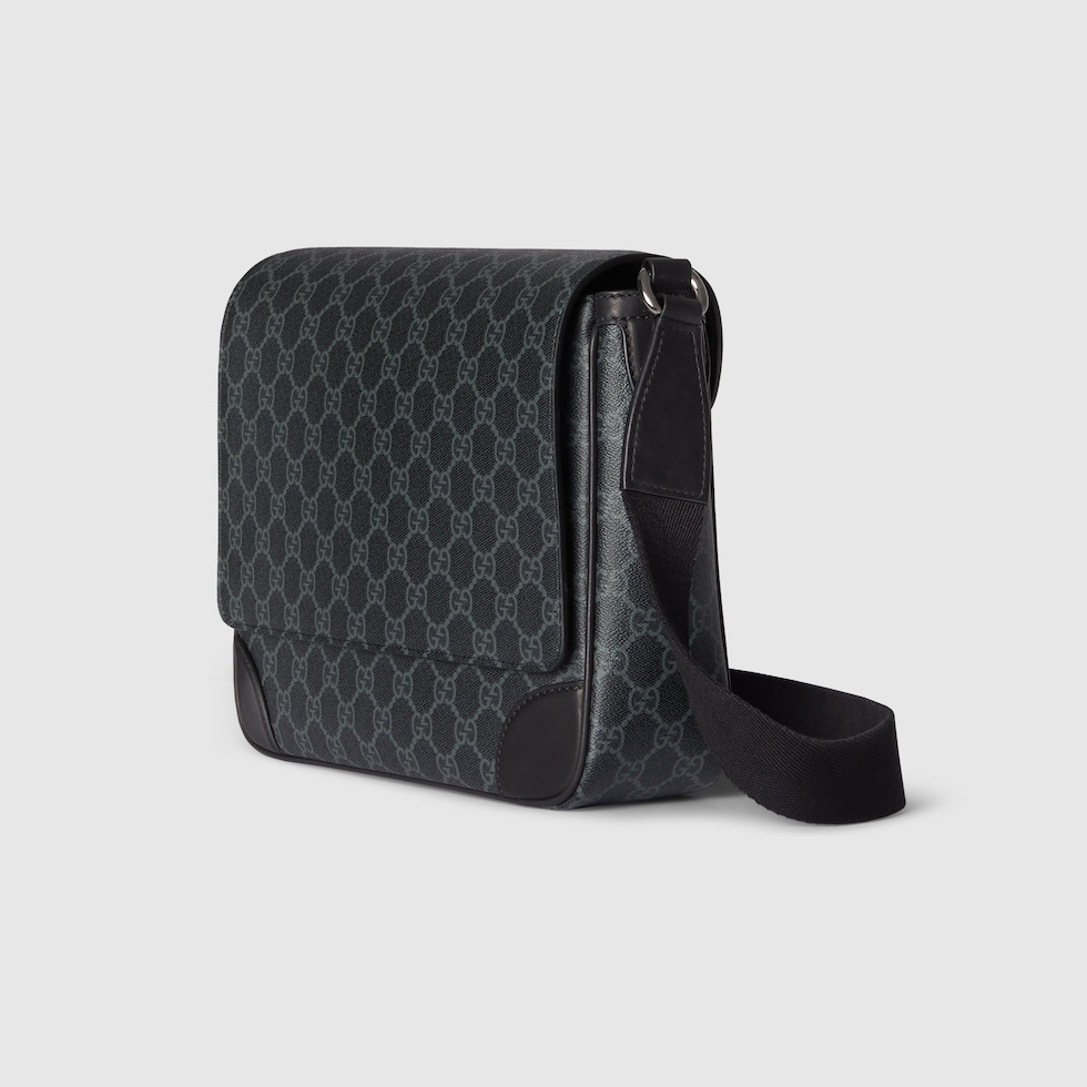 กระเป๋า GG Emblem medium crossbody bag inผ้าผ้าสีดำ | GUCCI® TH