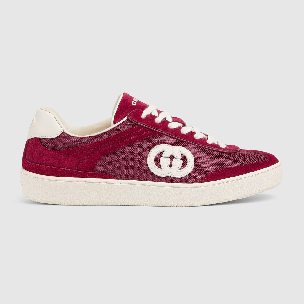 Women's G75 trainer in bordeaux suede | GUCCI® TH