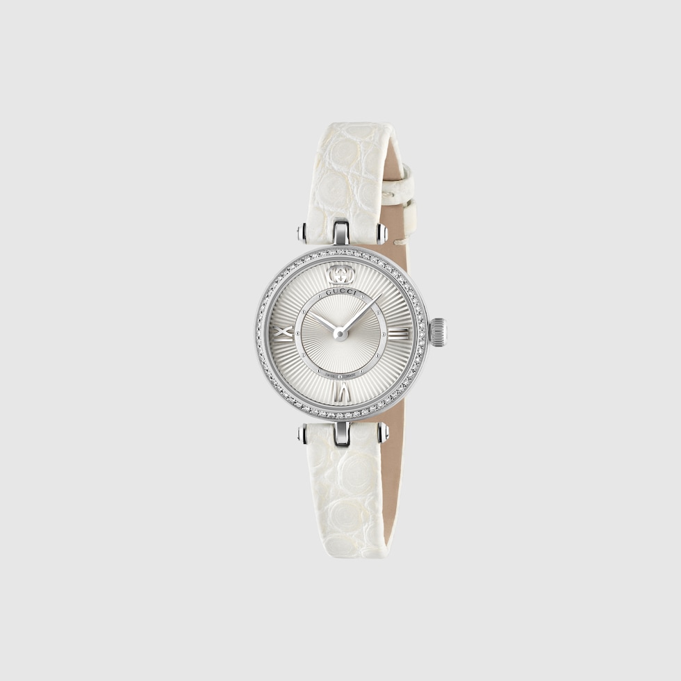 Model 2000 watch, 24mm in white alligator | GUCCI® FI