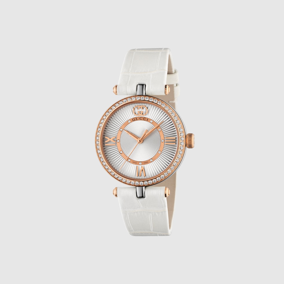 Model 2000 watch, 30mm in white alligator | GUCCI® AE