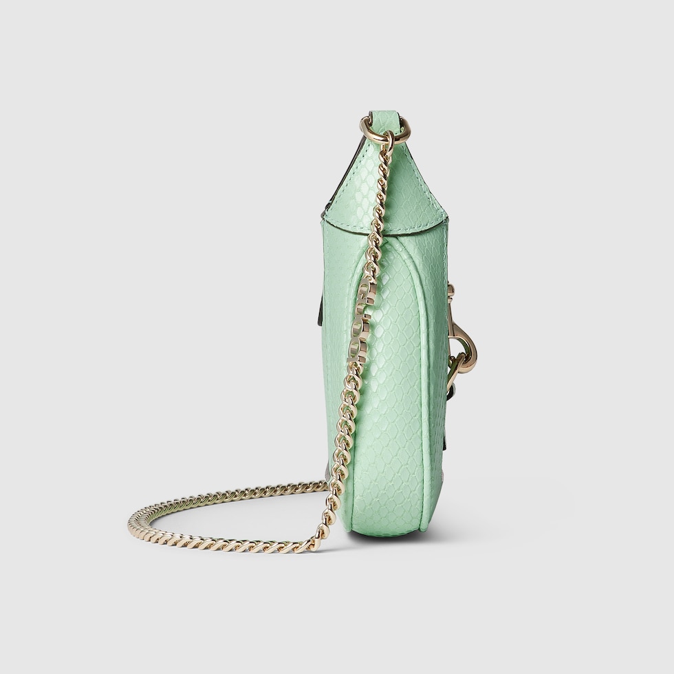 Gucci Jackie Notte python mini bag in pastel green | GUCCI® IT