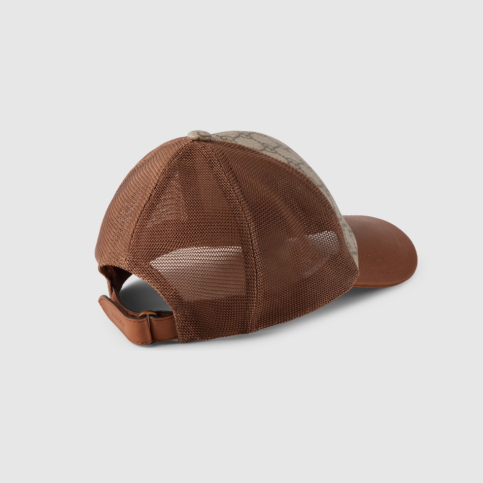 GG Monogram canvas baseball hat in dark brown and beige | GUCCI® SG