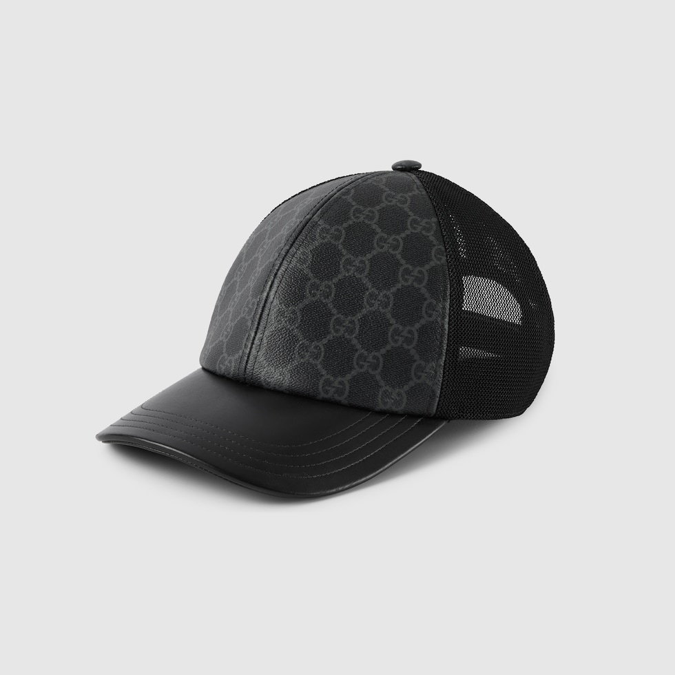 Casquette en toile GG Monogram en noir | GUCCI® FR