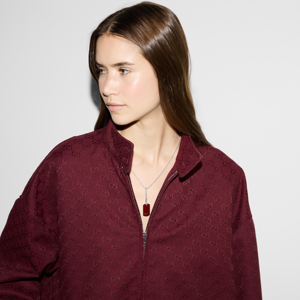 Gucci Trademark pendant necklace in 941 sterling silver | GUCCI® US