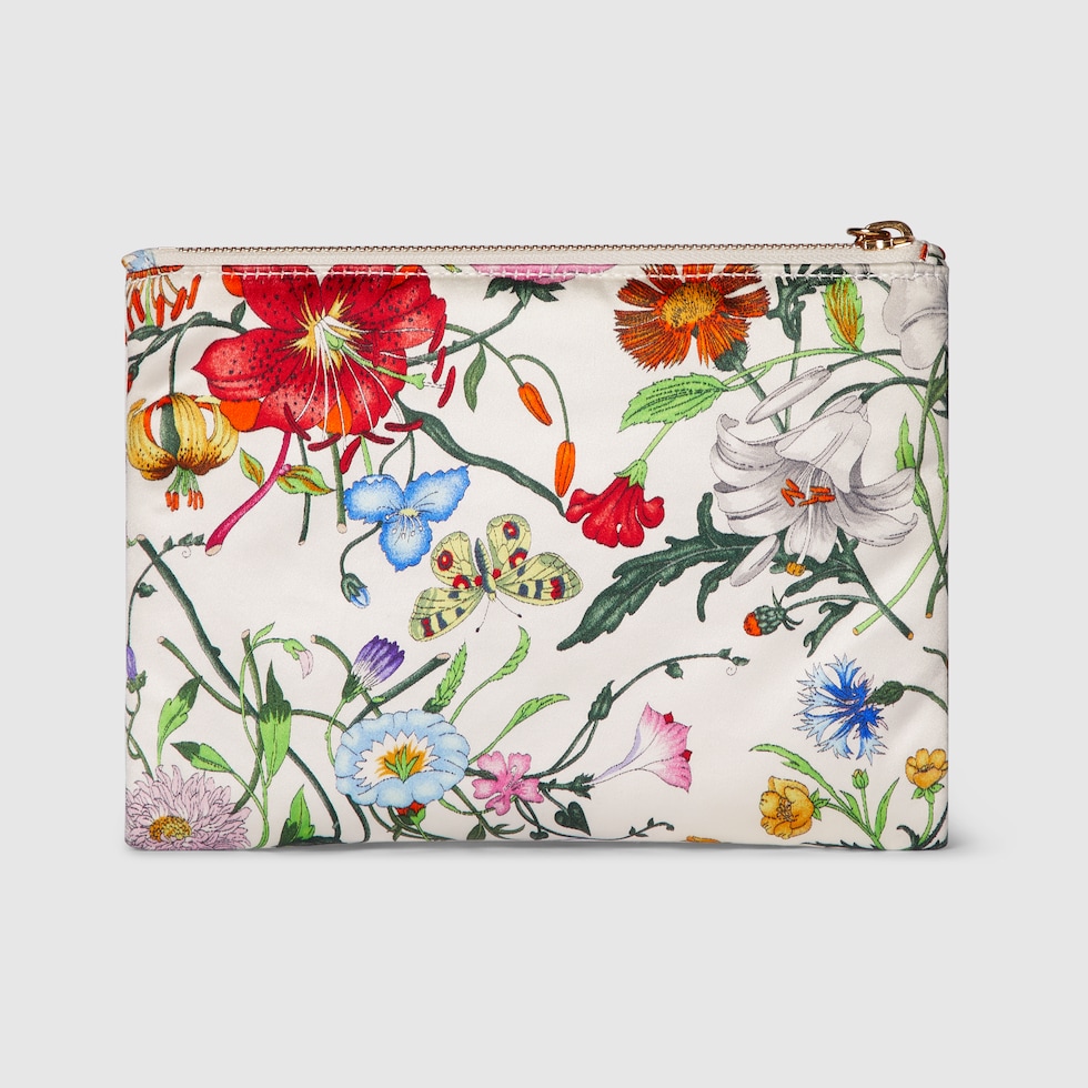 GG Marmont printed pouch in white and multicolor | GUCCI® US
