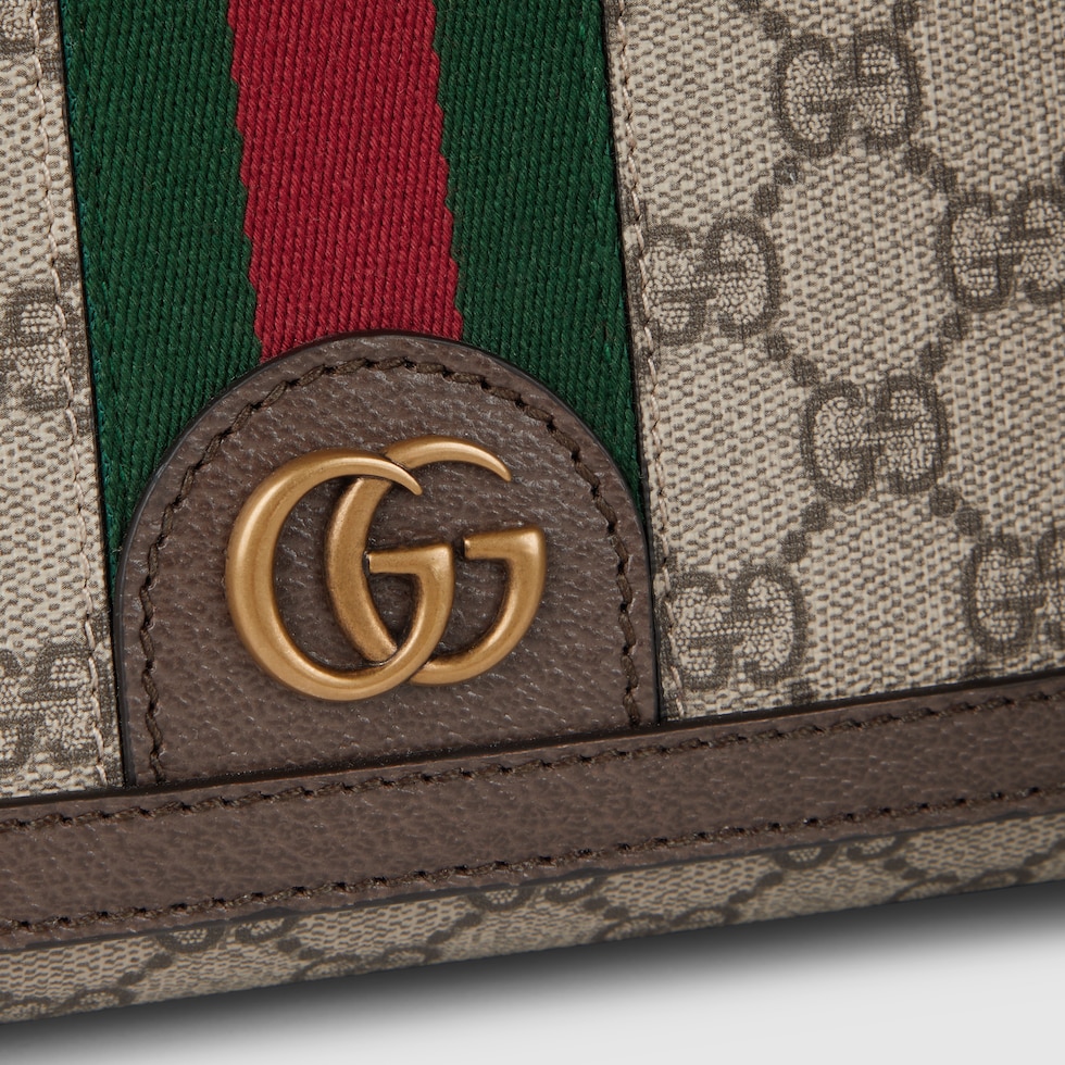 Large changing bag in beige and dark brown Supreme | GUCCI® US