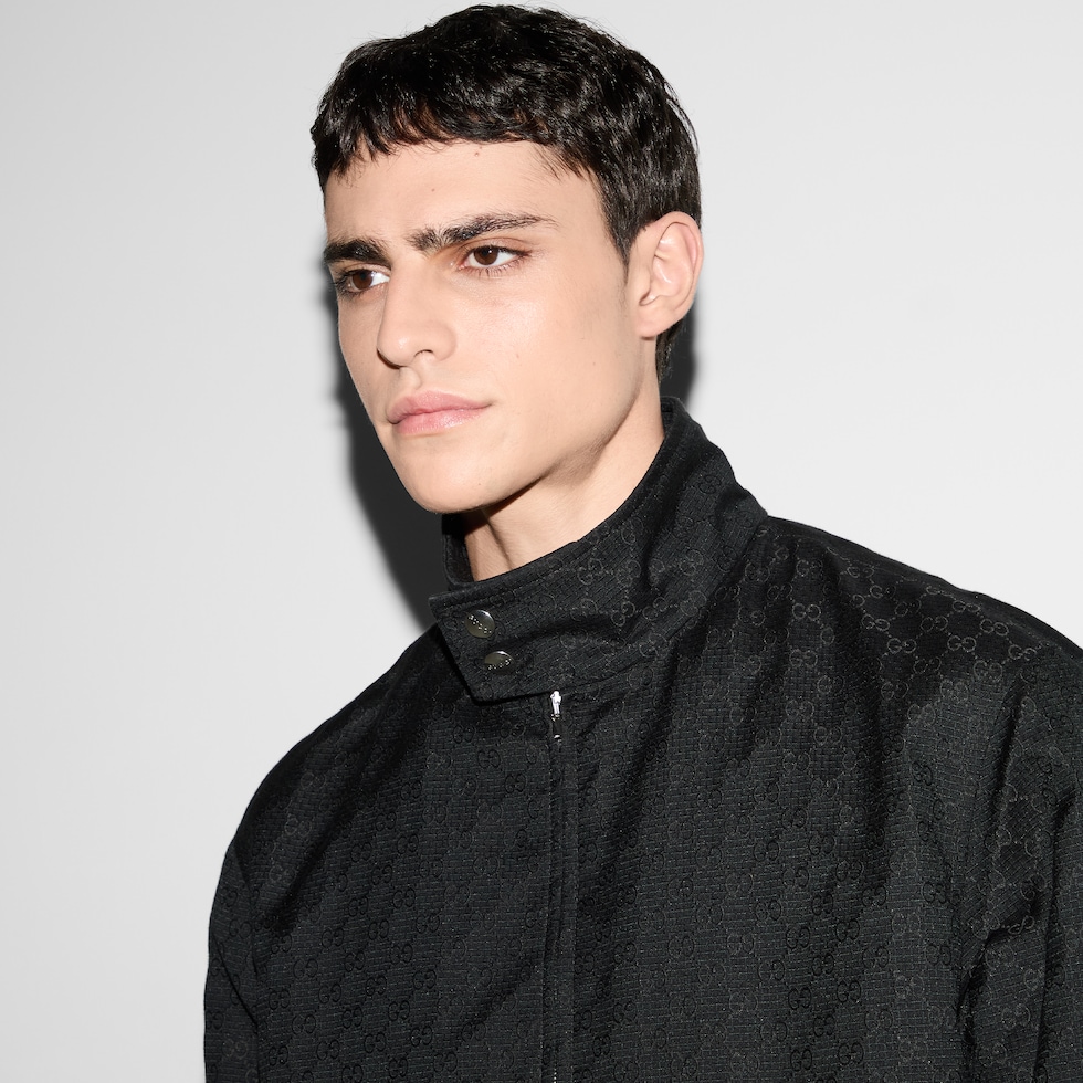 GG cotton ripstop jacket in black | GUCCI® DK