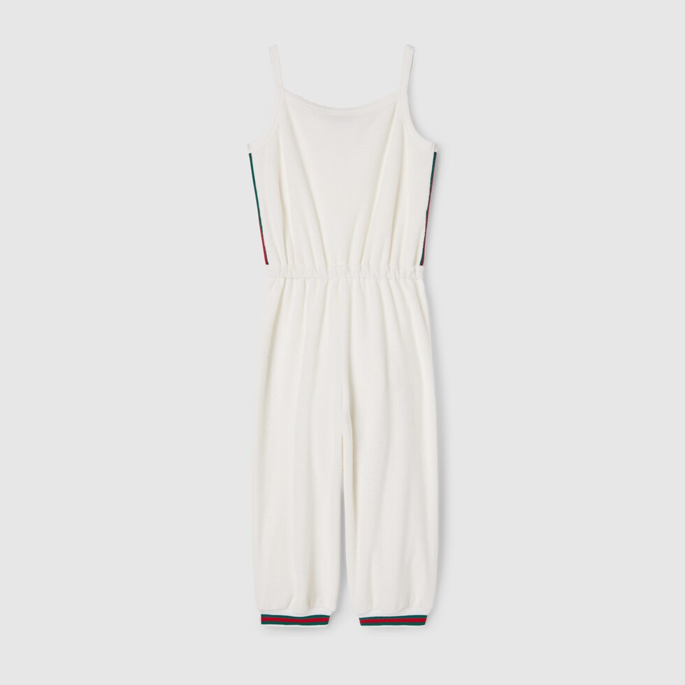 Children's terrycloth overall in white | GUCCI® US